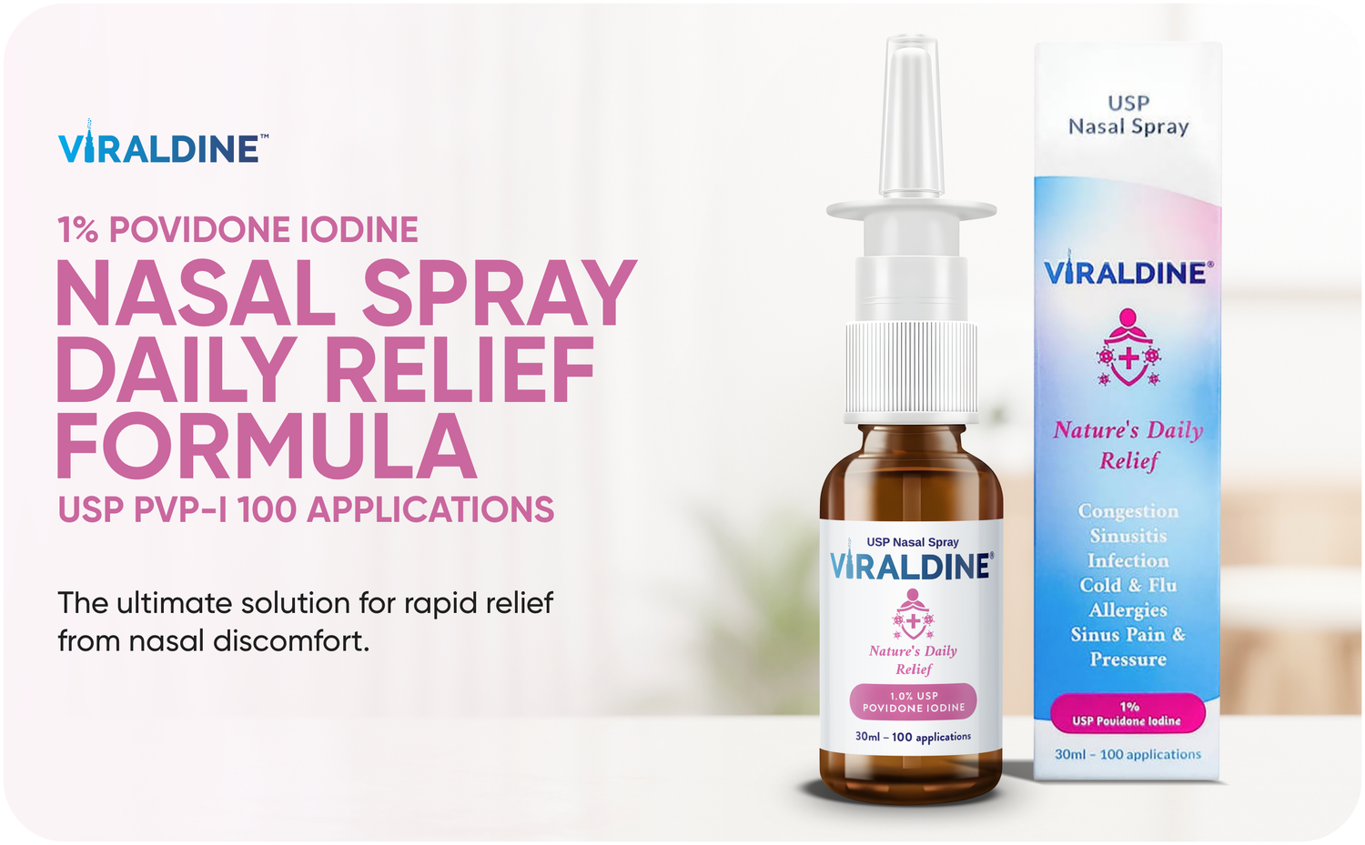 VIRALDINE | Povidone Iodine Nasal Spray – Viraldine