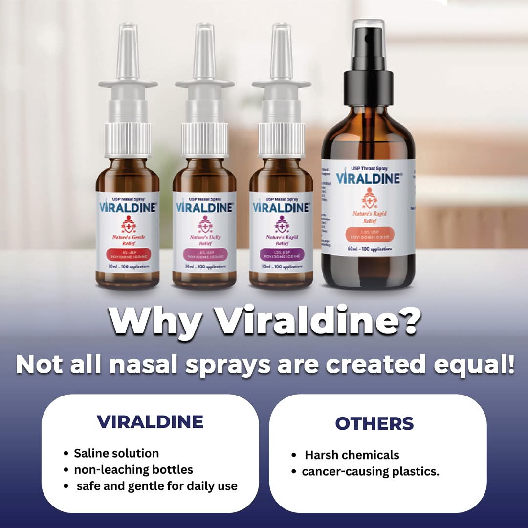 Viraldine | Trusted Povidone-Iodine Nasal Sprays & Throat Care